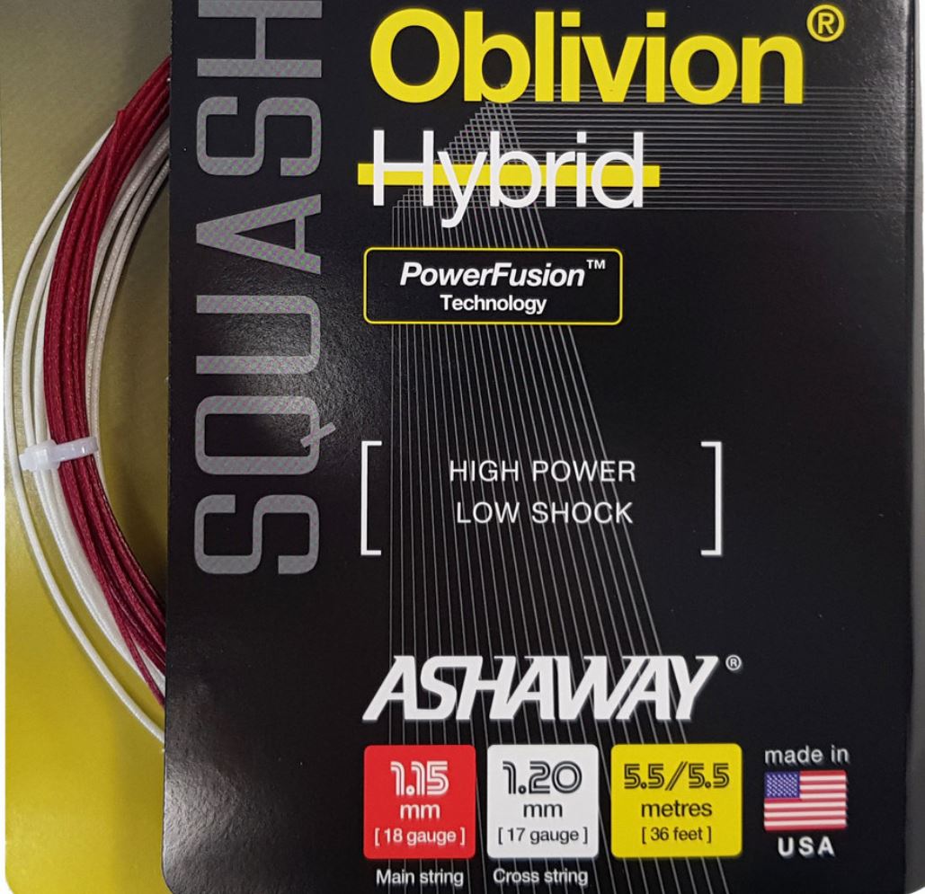 Opstrengning med Ashaway Oblivion Hybrid Coil — Squashlife